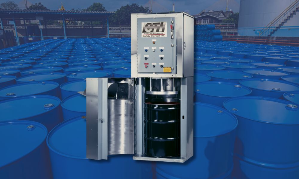 Drum Crusher for Hazardous Waste | CTI 8040, 8550 & 8560 Models
